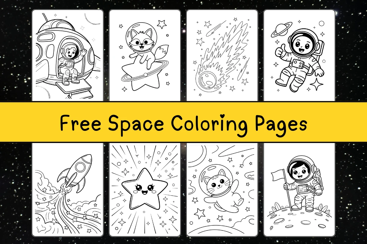 53 Space Coloring Pages: Free Printable Astronauts, Rockets & Planets ...