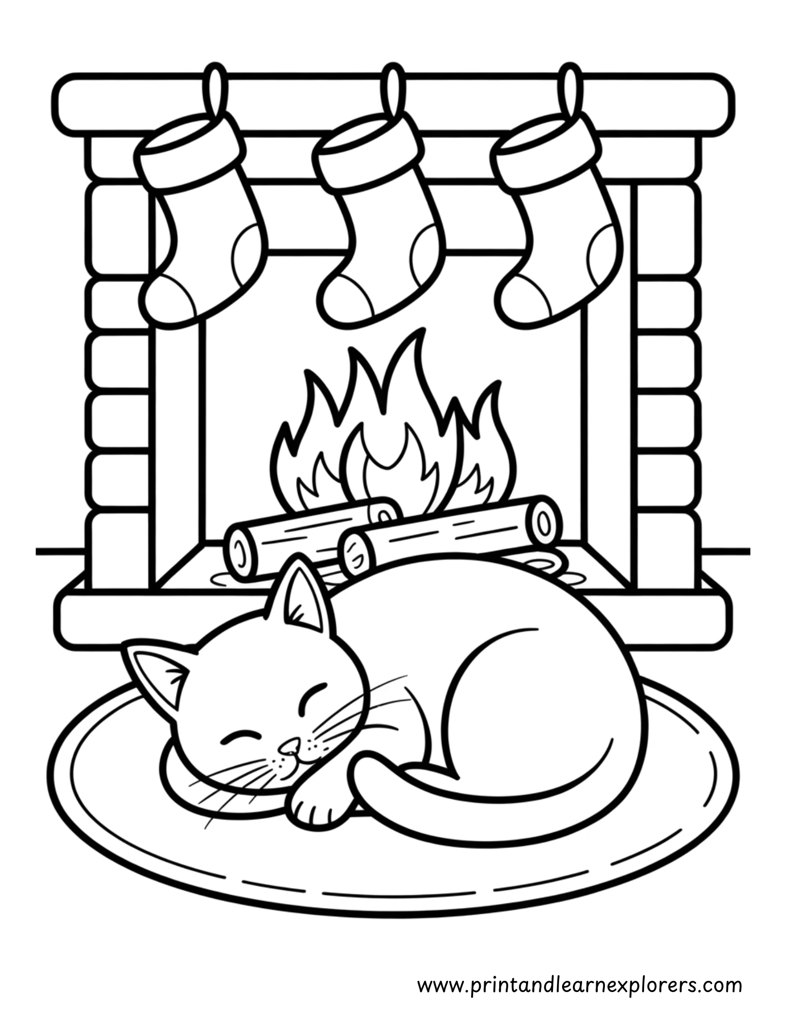 Festive Christmas Cat Coloring Pages for Cozy Winter Fun - Print and ...