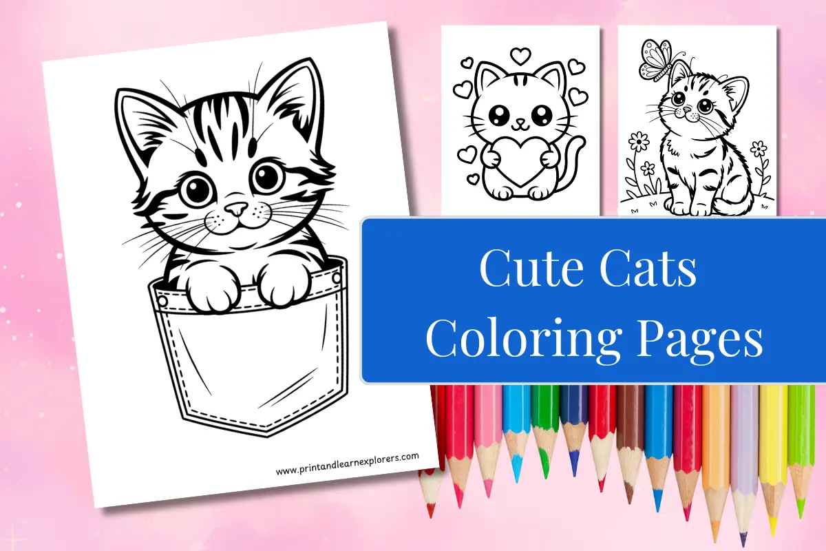 40+ Cute Cat Coloring Pictures for Cozy, Fun Coloring Time - Print and ...