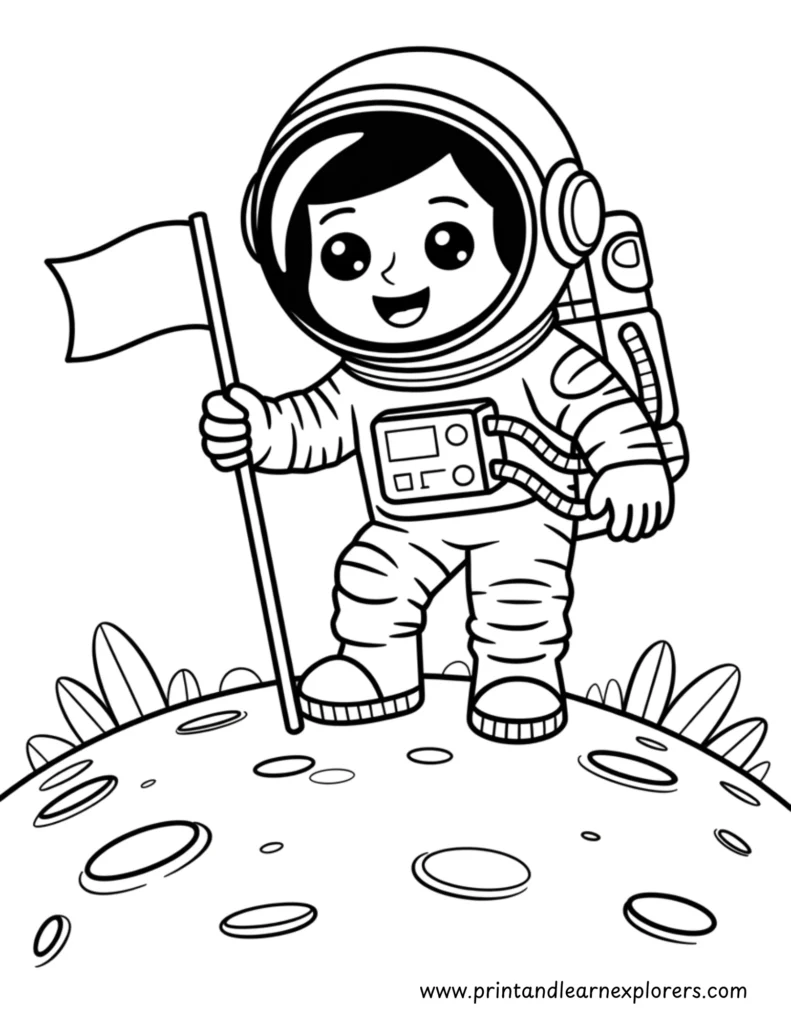 53 Space Coloring Pages: Free Printable Astronauts, Rockets & Planets ...