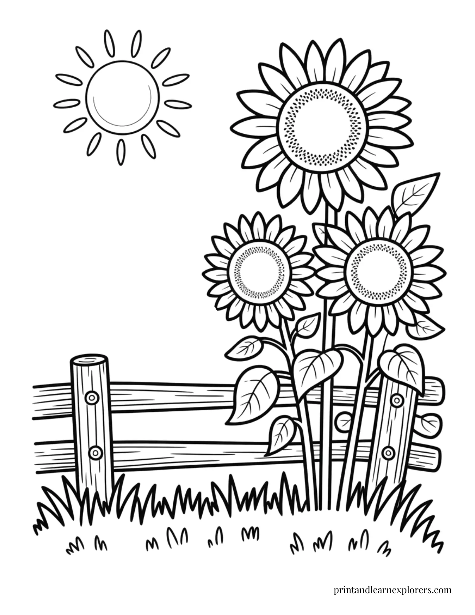 50+ Sunny Sunflower Coloring Pages to Brighten Your Day - Print and ...